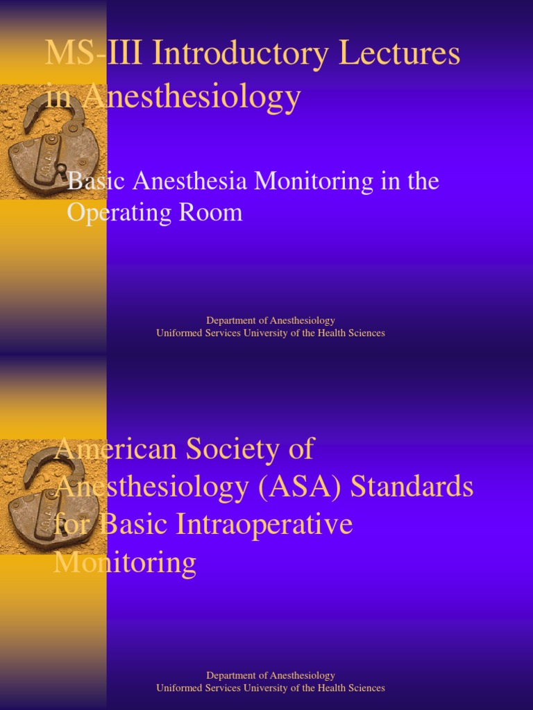 An Overview of the American Society of Anesthesiologists Standards for ...