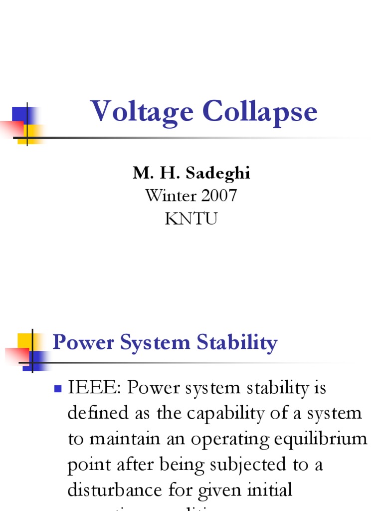 Voltage Collapse | PDF | Electric Power System | Electric Power Transmission