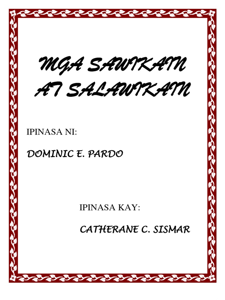 Mga Sawikain | PDF