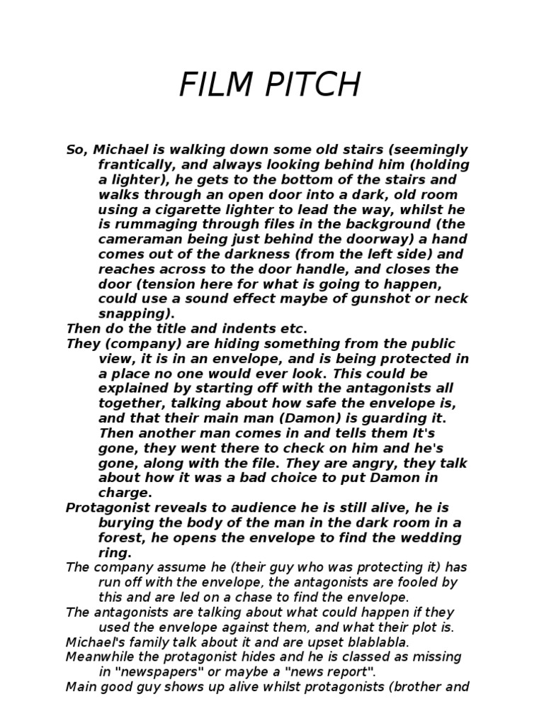 Film Pitch | PDF | Thriller (Genre) | Leisure