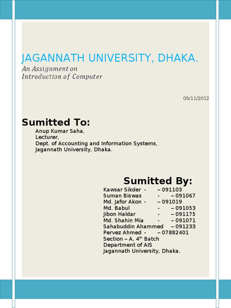 Computer Assignment On Computerization in Bangladesh | PDF | Personal Computers | Mainframe Computer