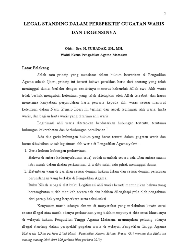 Wow Contoh Surat Gugatan Legal Standing Terbaik - Lihat Contoh Surat 2022