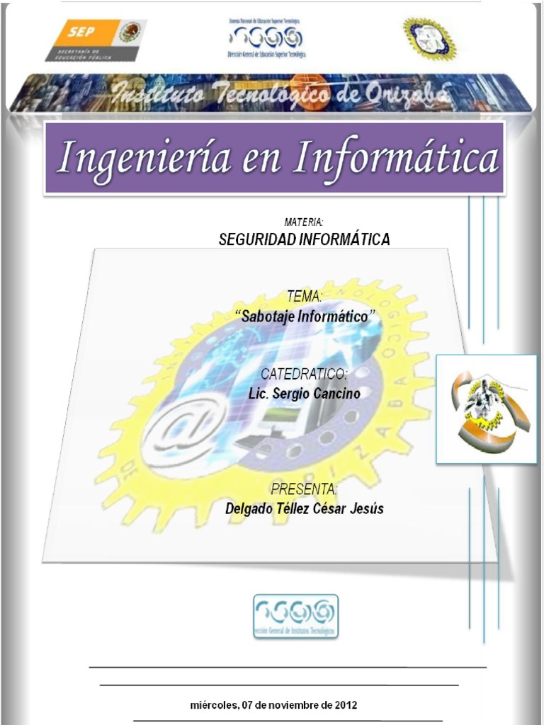 Tipos y Consecuencias del Sabotaje Informático | PDF | Sabotaje | Virus
