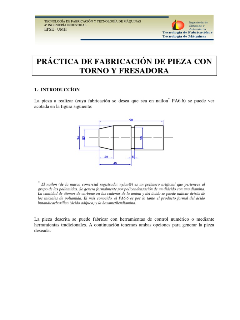 Practica de Taller en Torno Y Fresadora | Herramientas | Mecanizado