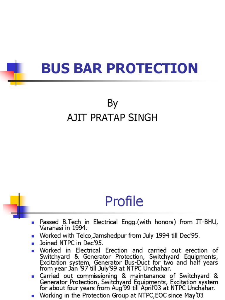 Bus Bar Prot | PDF | Electrical Substation | Electrical Impedance