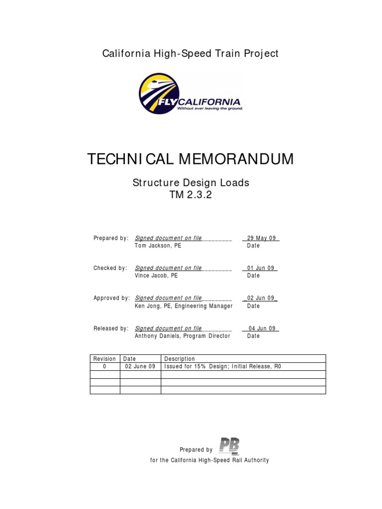 Structure Design Loads for High-Speed Rail | PDF | Law
