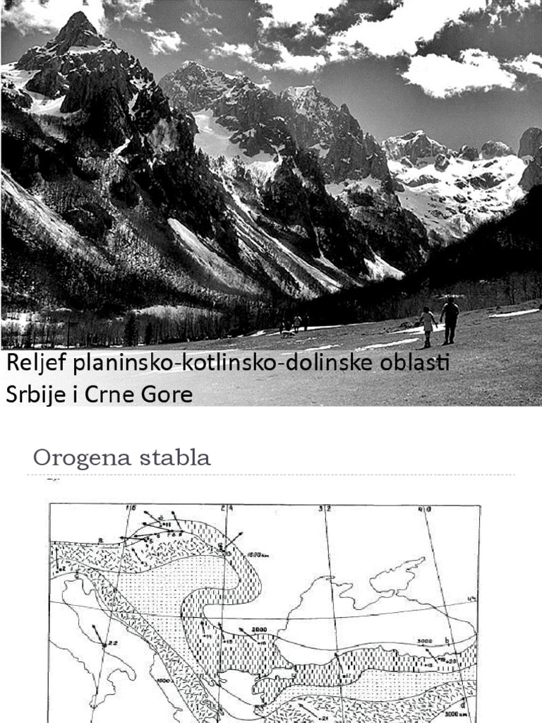 Reljef Planinske Oblasti Srbije I Crne Gore - Prezentacija | PDF