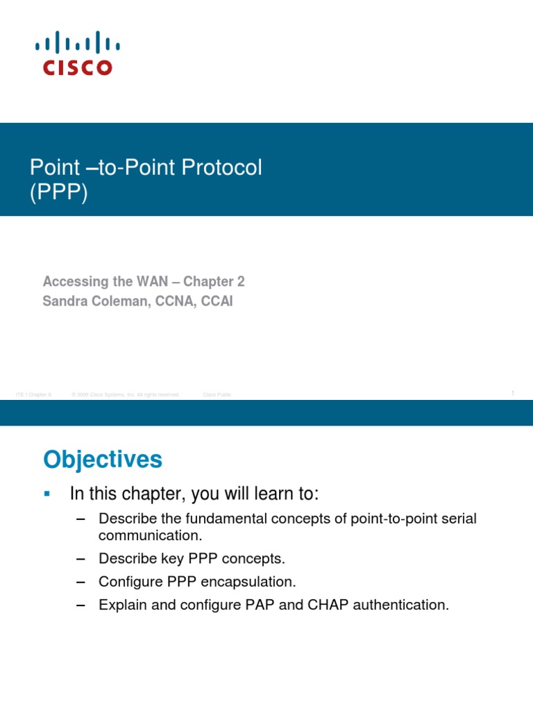 Point - To-Point Protocol (PPP) : Accessing The WAN - Chapter 2 Sandra ...