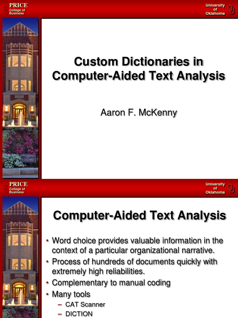 Custom Dictionaries in Computer-Aided Text Analysis | Download Free PDF | Innovation | Cognition