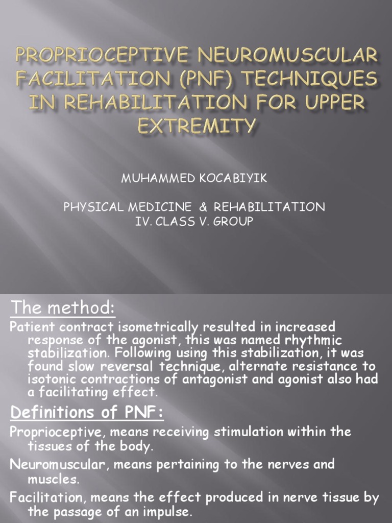 PNF Rhythmic Stabilization Techniques | PDF | Anatomical Terms Of ...