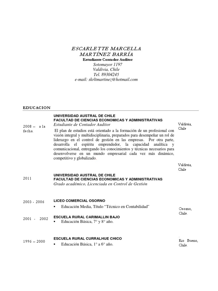 CURRICULUM | PDF | Contador | Contabilidad