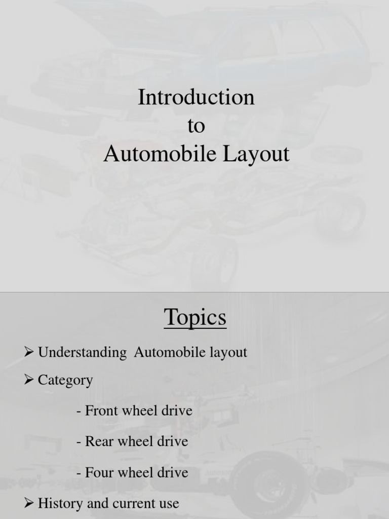 Automobile Layout | PDF | Four Wheel Drive | Automotive Technologies