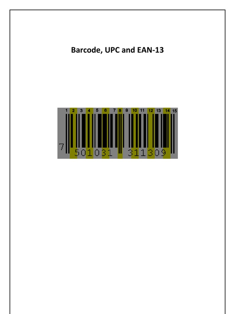 Barcode Upc Ean13 | PDF | Universal Product Code | Barcode