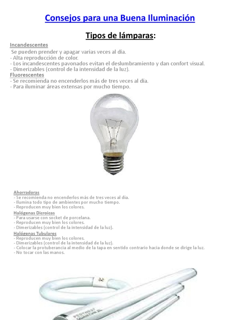 Tipos de Lamparas | PDF