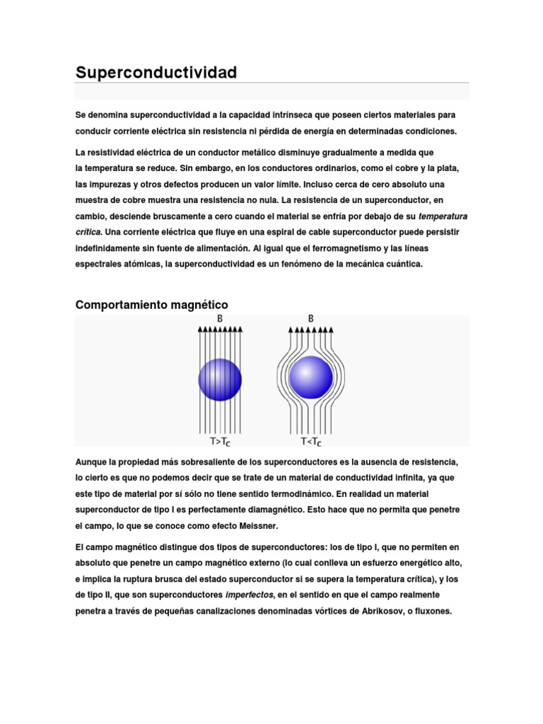 Super Conductividad | PDF | Superconductividad | Mecánica