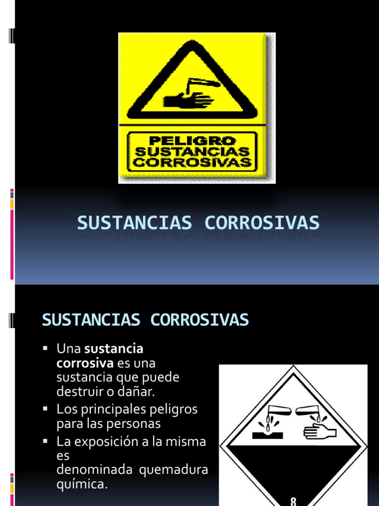 SUSTANCIAS CORROSIVAS | Corrosión | Química