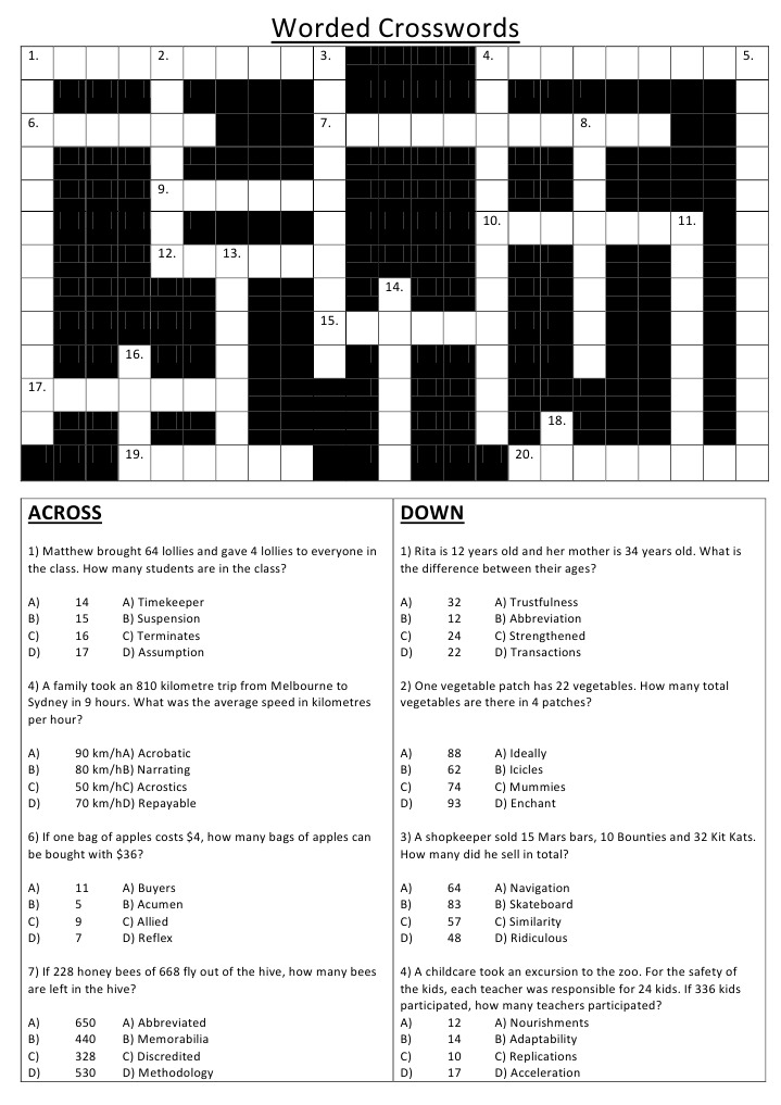 Worded Crossword Puzzles and Solutions | PDF | Leisure | Nature