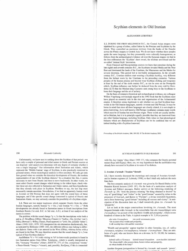 Scythian Elements PDF | PDF | Linguistics | Languages Scythian Elements PDF | PDF | Linguistics | Languages