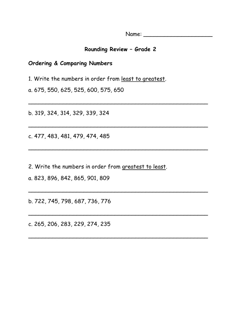 Math Review-Rounding gr2 | PDF