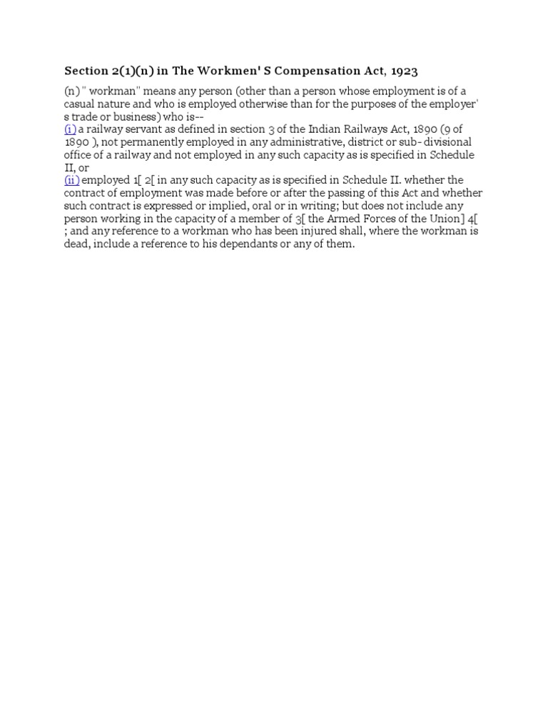 Section 2 of Wca | PDF