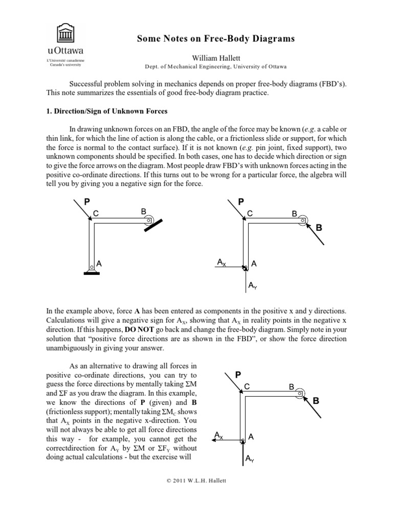 Free Body Diagram | PDF | Force | Euclidean Vector