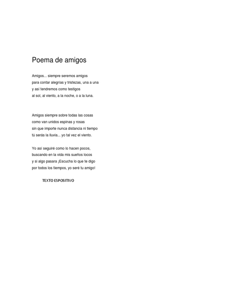 Poema de Amigos | PDF
