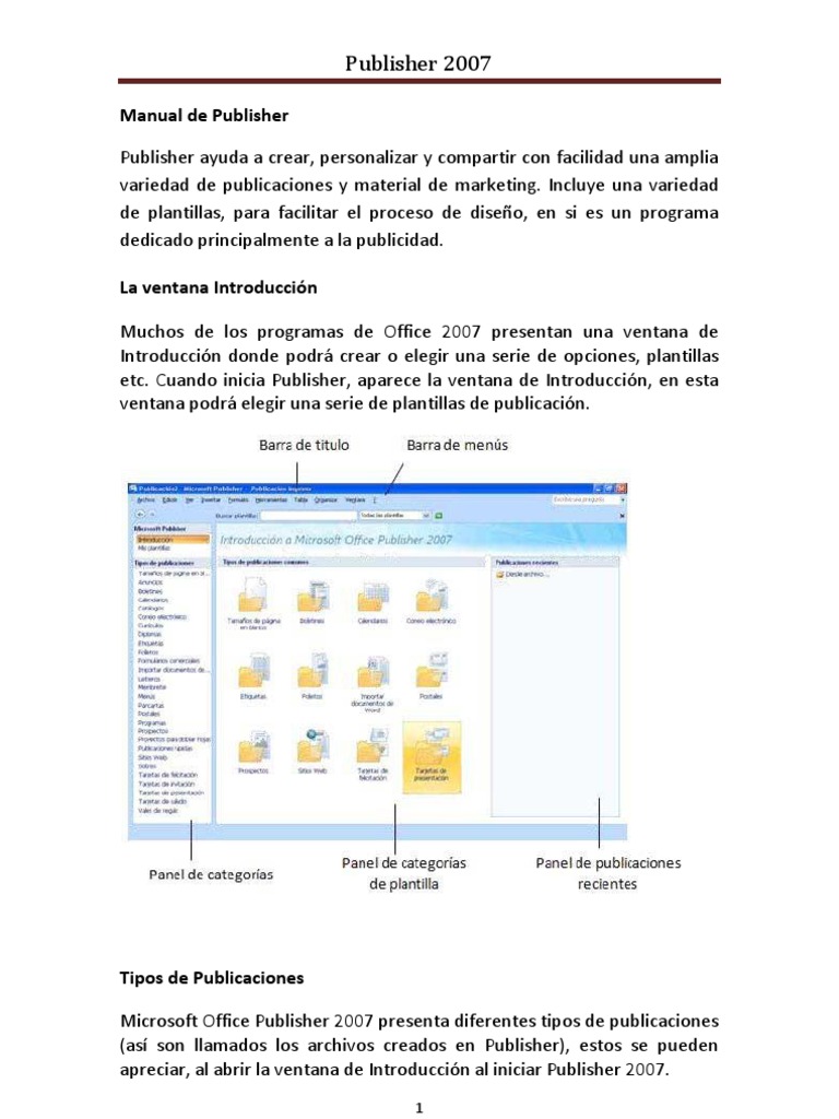 Manual de Publisher | Descargar gratis PDF | Microsoft | Point and Click