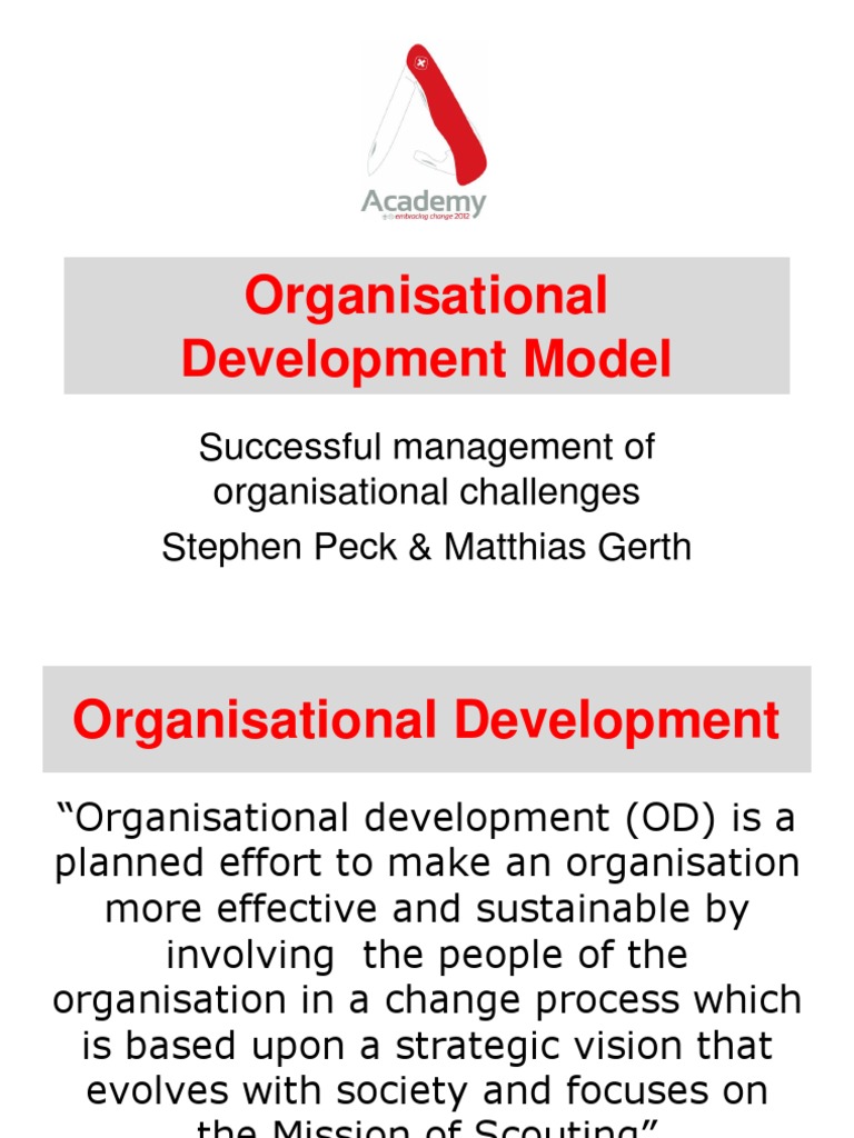 Organisational Development Model: Successful Management of ...
