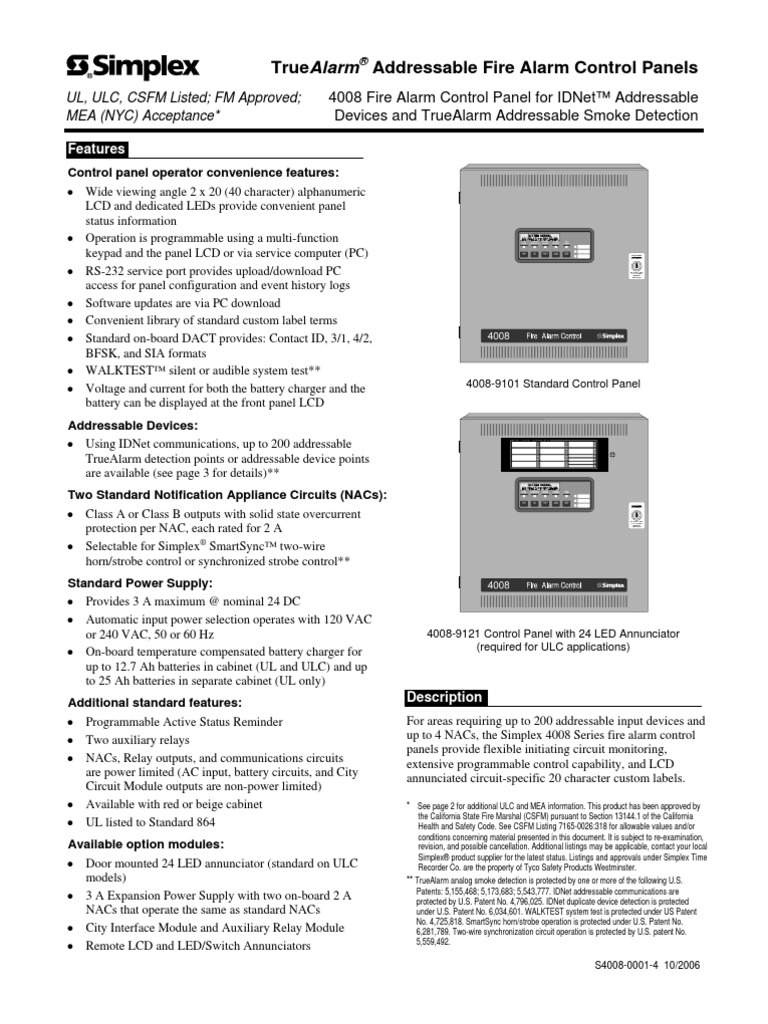 Panel 4008 | PDF | Relay | Power Supply