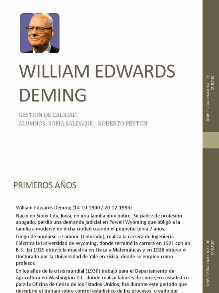 William Edwards Deming | PDF | Business | Science