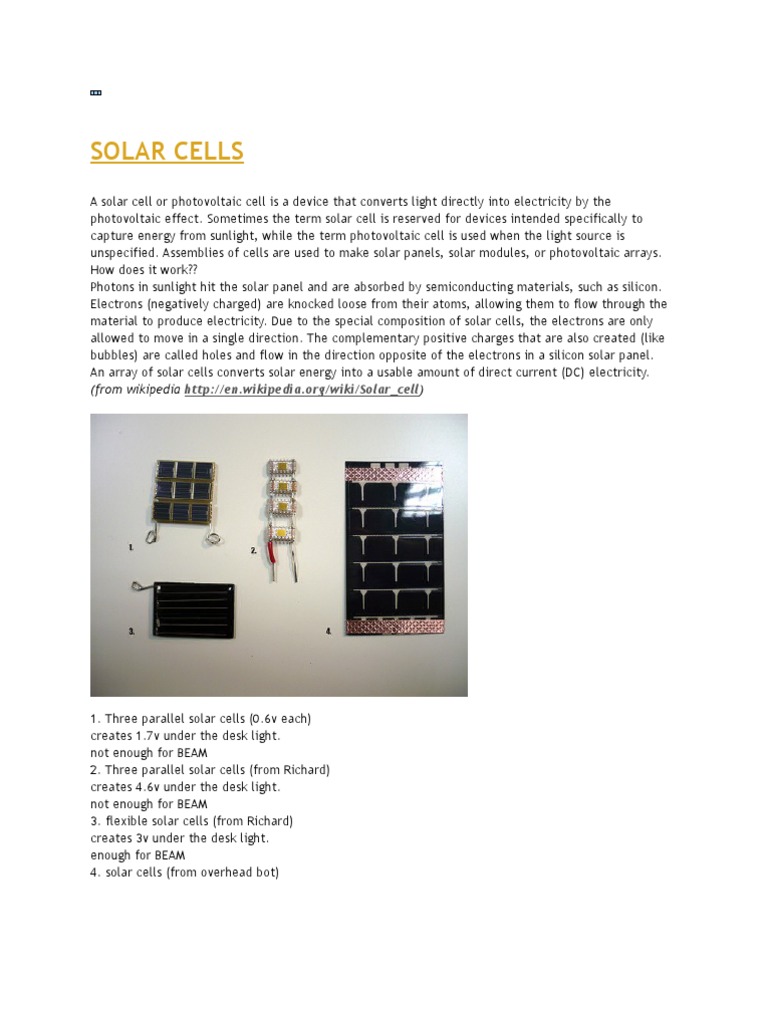 Solar Cells | PDF