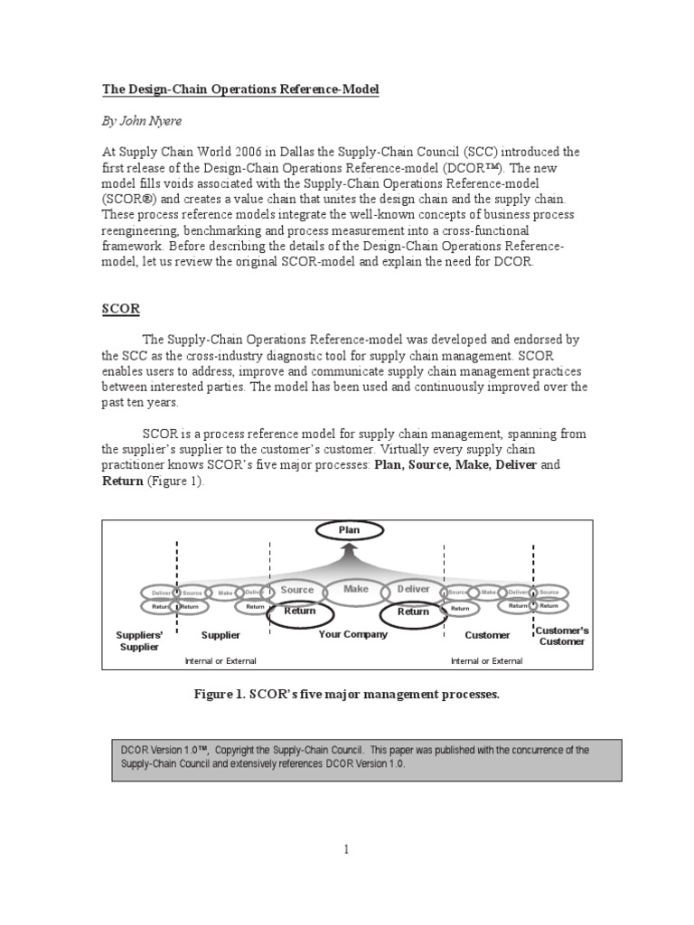 DCOR by John Nyere | PDF | Supply Chain | Business Process