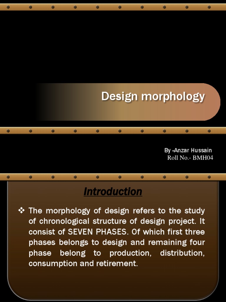 Design Morphology | Reliability Engineering | Science And Technology