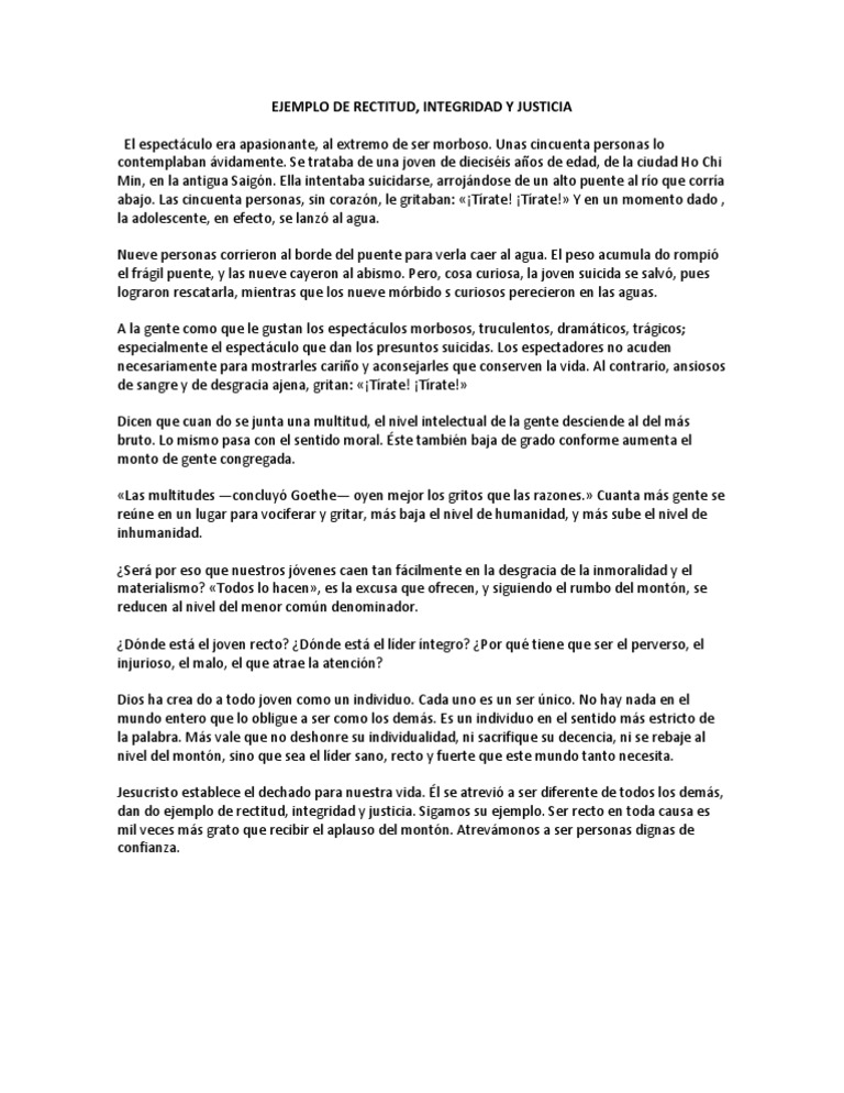 Ejemplo de Rectitud | PDF