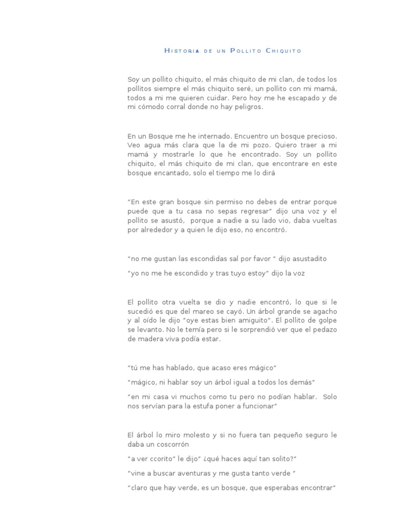 Soy Un Pollito Chiquito | PDF | Ocio | Naturaleza