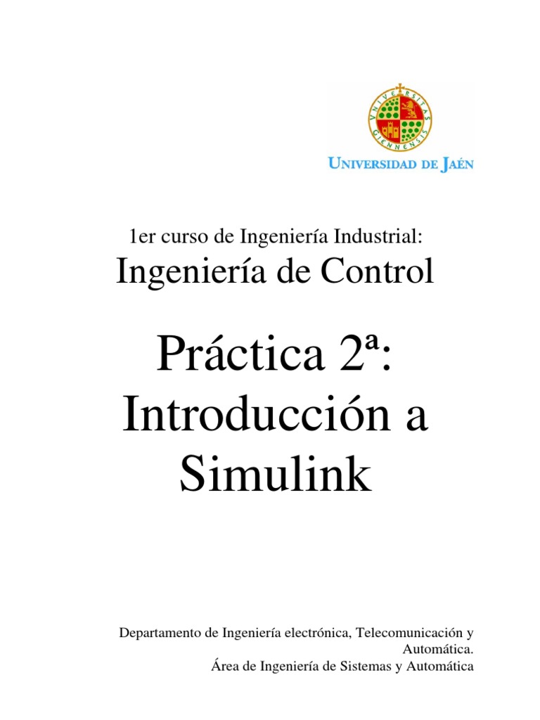 Practica2 Iniciacion Simulink | PDF | Simulación | Matlab