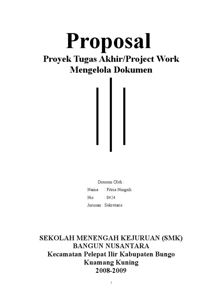 Proposal Projek Work 3 | PDF
