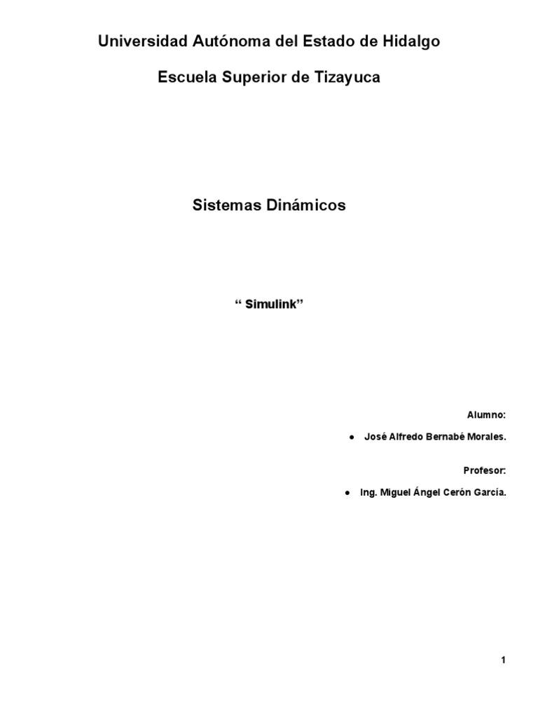 Prac02 Sis - Dinamicos Bernabe Electronica 4to | PDF | Matlab | Ingeniería Informática