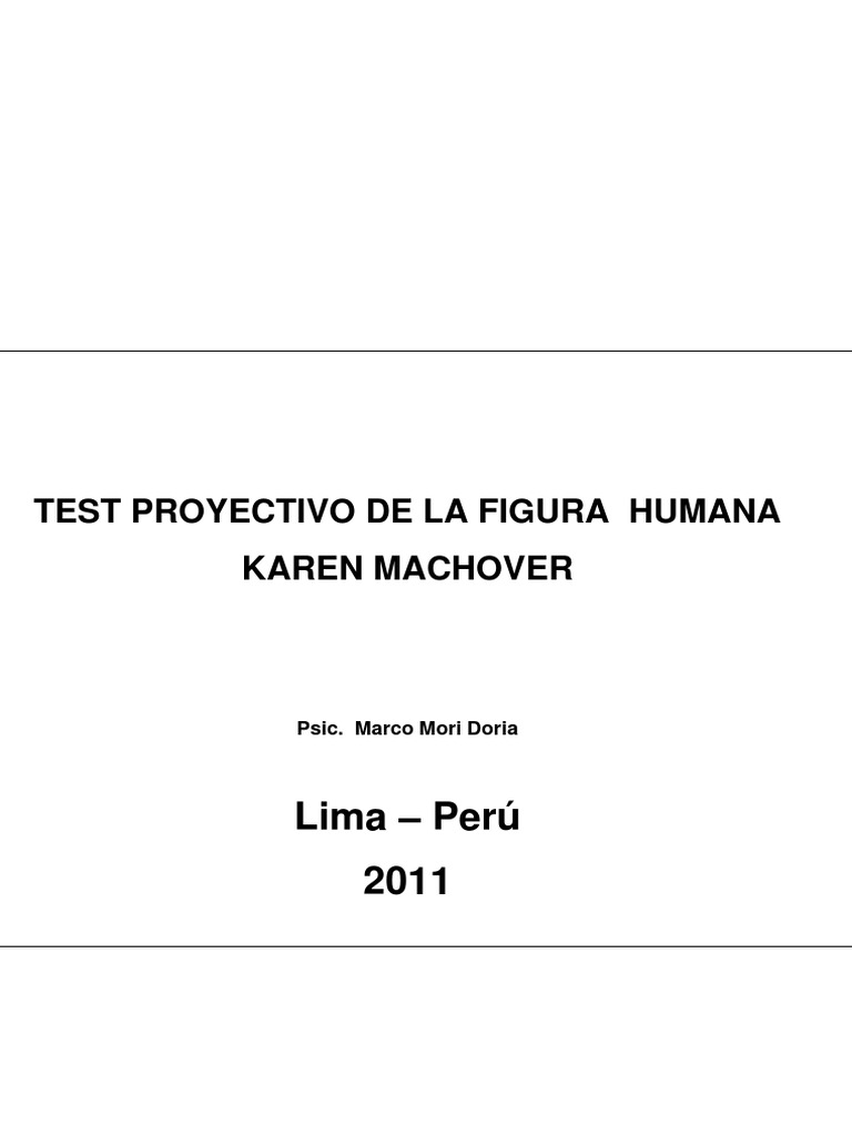 Interpretación del Test de Machover | PDF | Masculinidad | Hombre