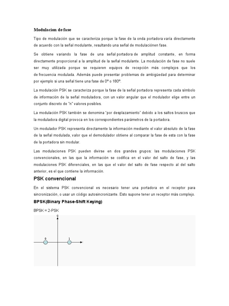 Modulacion PSK 2 | PDF | Modulación | Protocolos de capa física