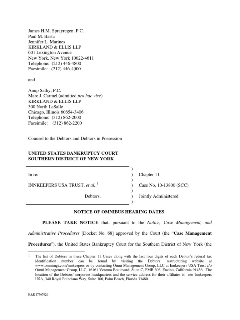 Administrative Procedures (Docket No. 68) Approved by The Court (The ...
