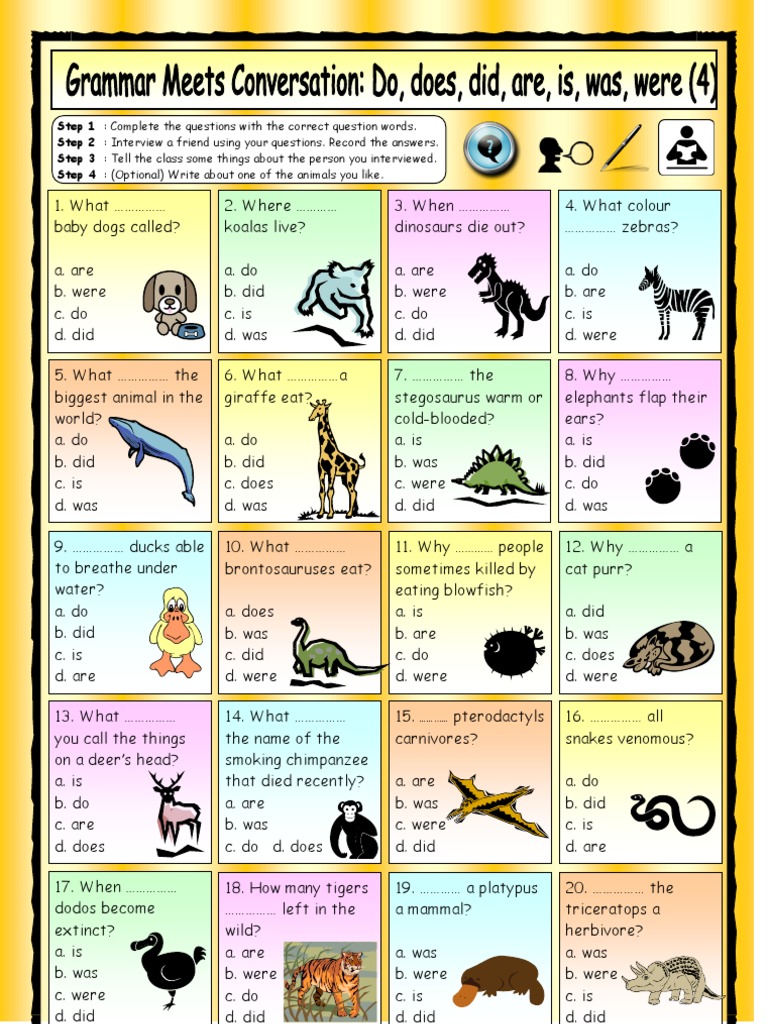 Grammar in Animal Conversation Activities | PDF | Nature
