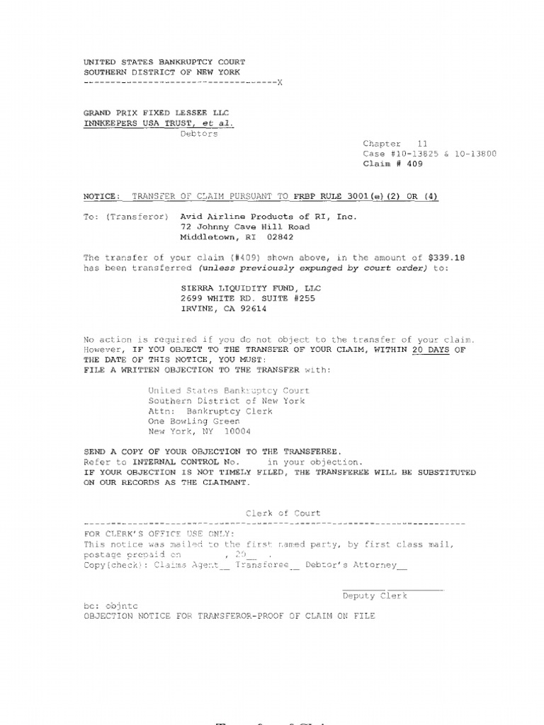 Deobtors Case #10-13825 10-13800: Chap-Rer 11 | PDF | Assignment (Law) | Private Law