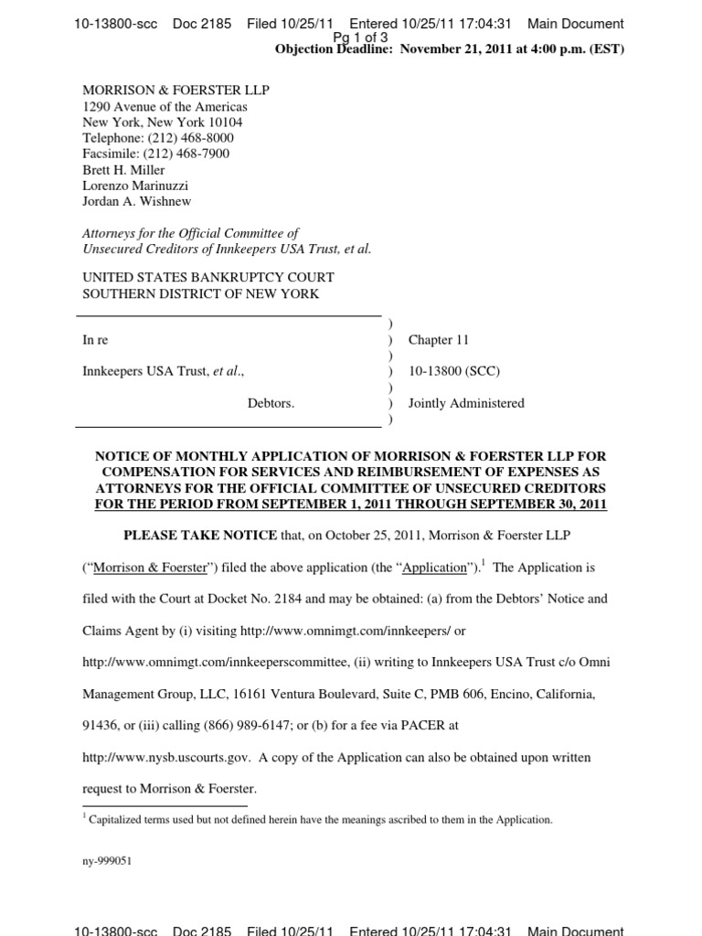 Attorneys For The Official Committee of Unsecured Creditors of ...