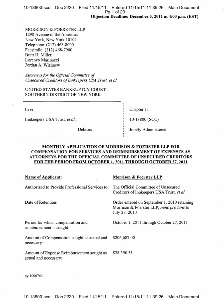 Attorneys For The Official Committee of Unsecured Creditors of ...