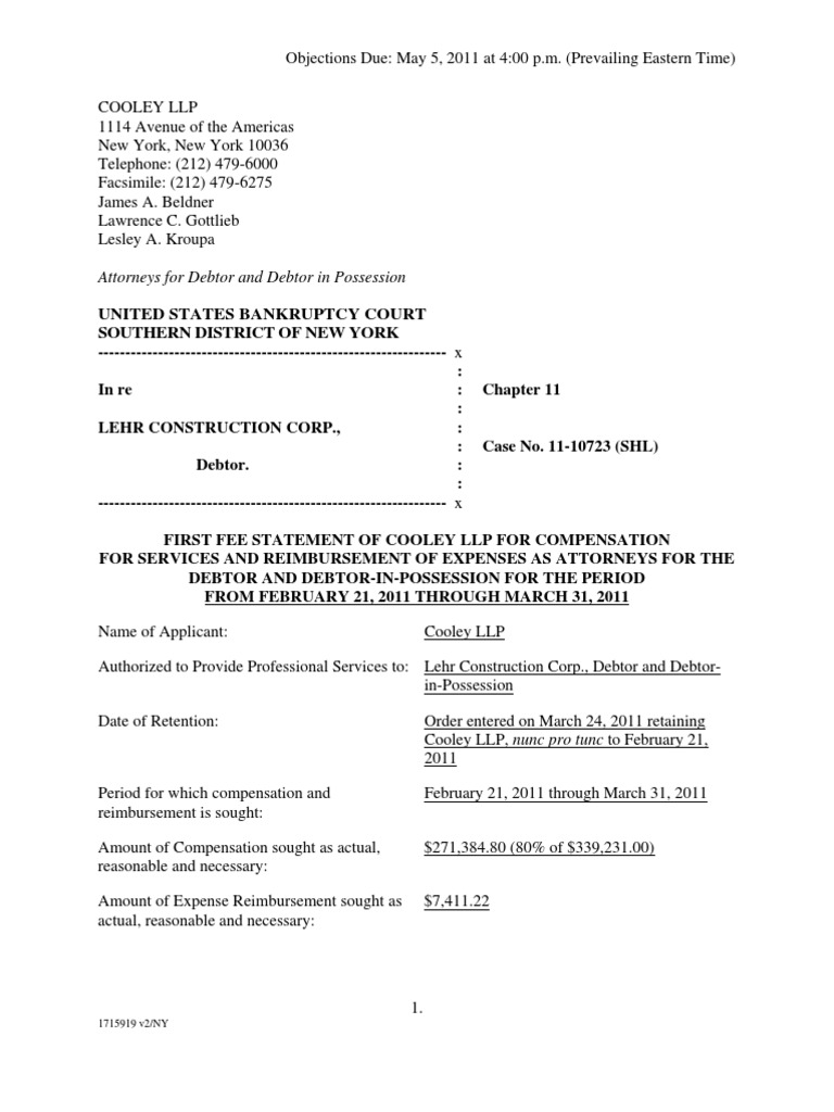 Attorneys For Debtor and Debtor in Possession | PDF | Chapter 11 ...