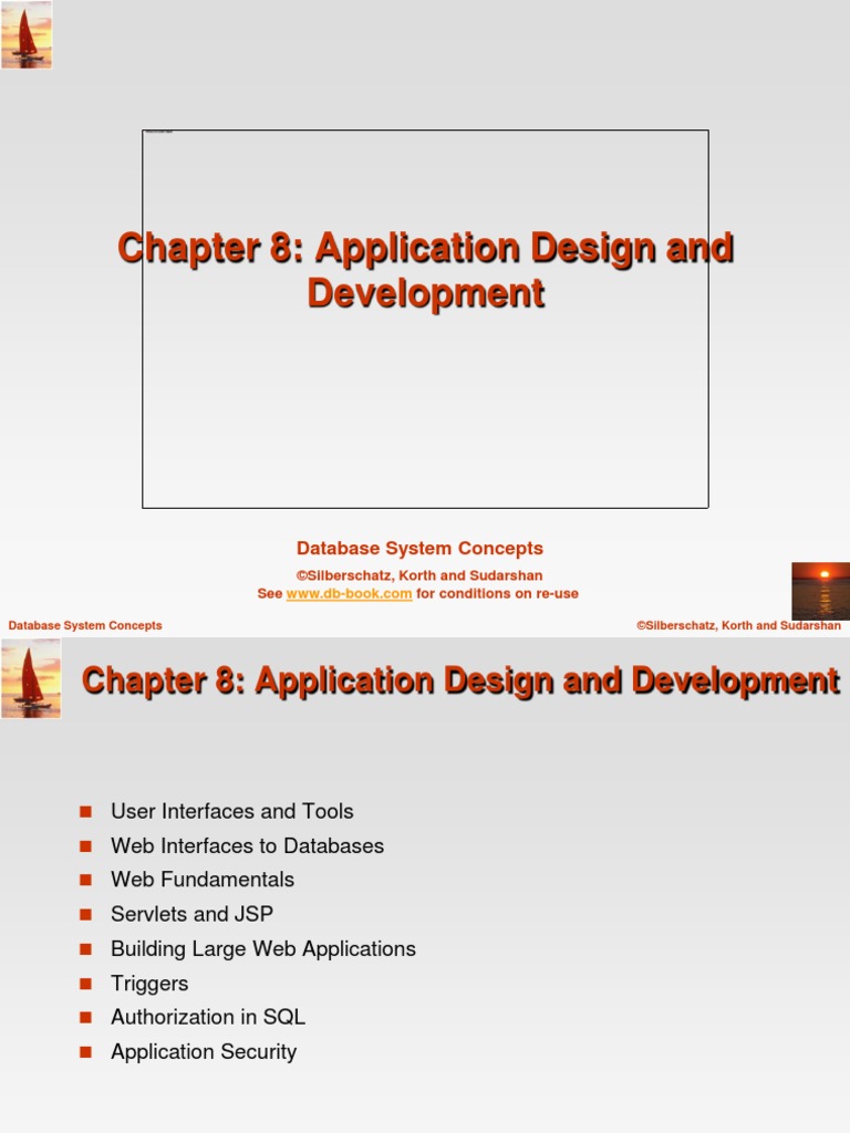 Chapter 8: Application Design and Development: Database System Concepts ...