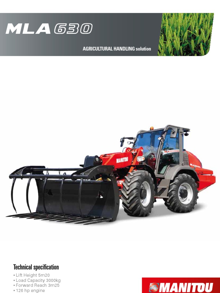 Manitou MLA 630 (EN) | PDF | Transmission (Mechanics) | Loader (Equipment)