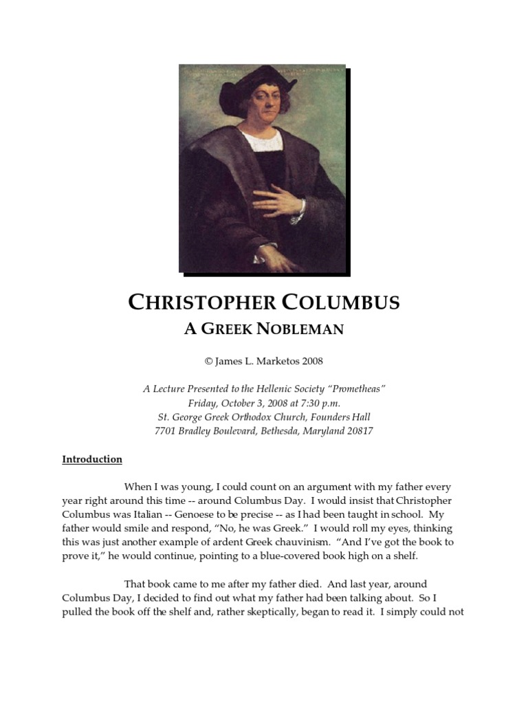 Cristopher Columbus | PDF | Christopher Columbus | Genoa