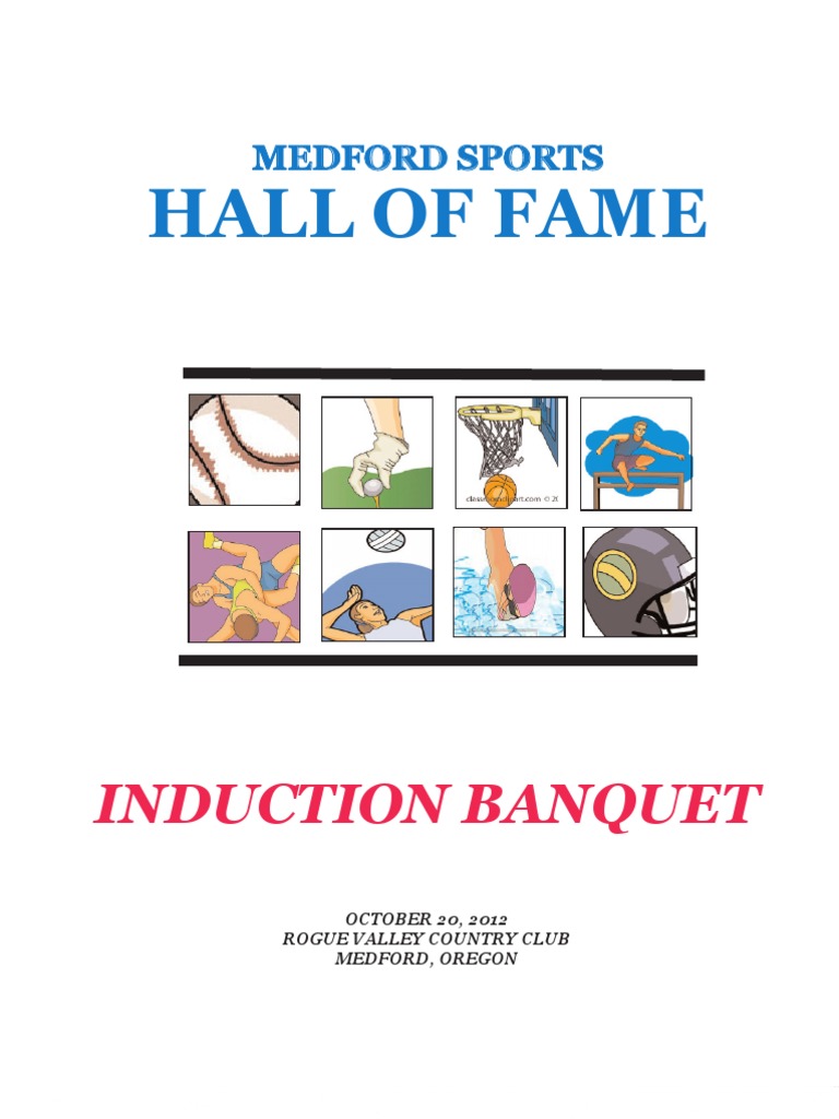 Medford Sports Hall of Fame Induction Banquet Guide | PDF | Sports ...